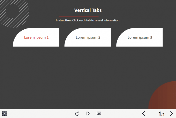 Three Clickable Buttons — Storyline Template – eLearningchips