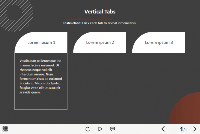 Three Clickable Buttons — Storyline Template – eLearningchips