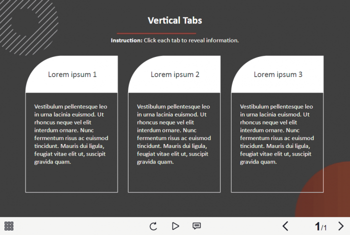 Three Clickable Buttons — Storyline Template – eLearningchips