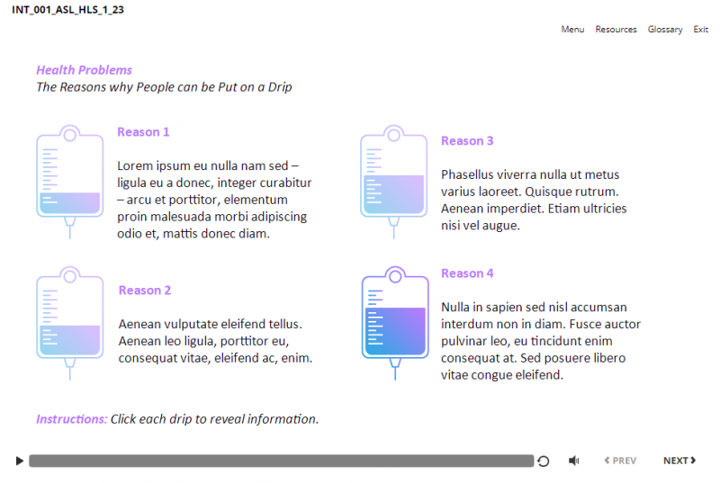 Drip Treatments — Storyline Template – eLearningchips