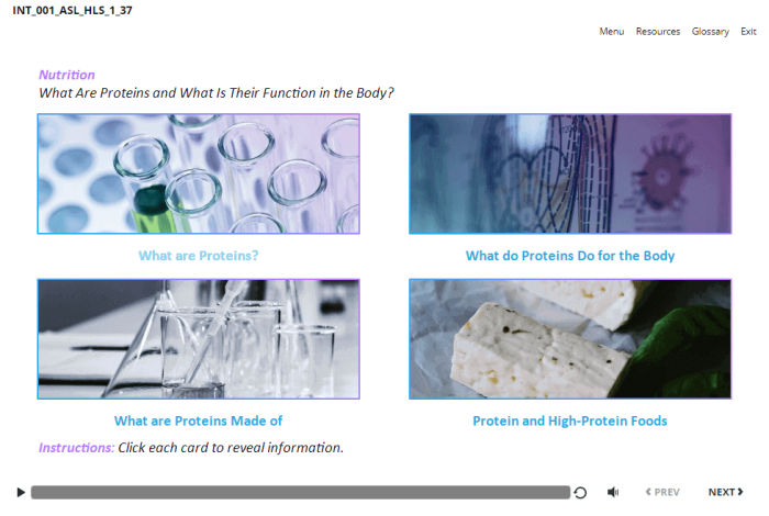 Proteins Cards — Storyline Template – eLearningchips