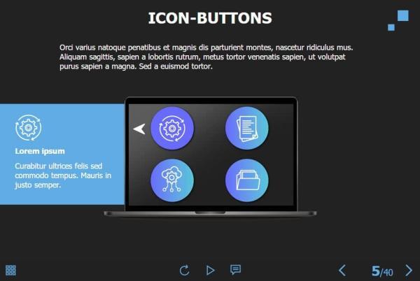 Blue Buttons — Storyline Template – eLearningchips