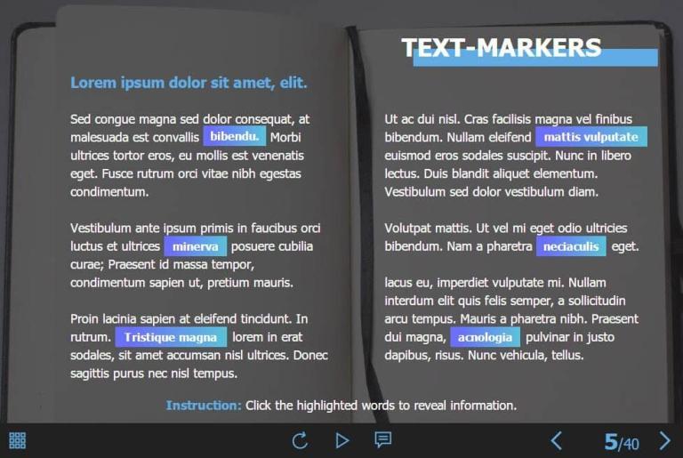 Highlighted Words — Storyline Template – eLearningchips