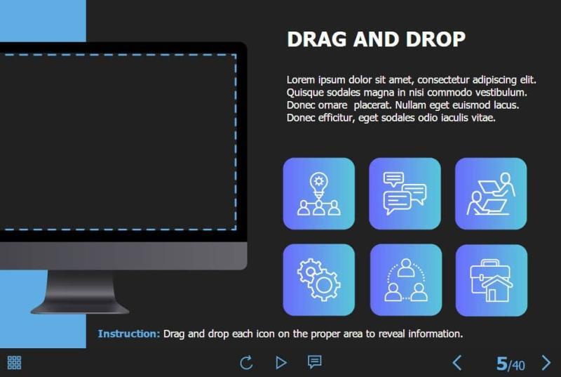Draggable Icons — Storyline Template – eLearningchips