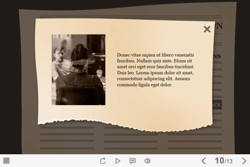 Clickable Newspaper Subheadings — Captivate Template – eLearningchips