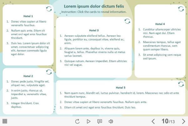 Hotel Flip Cards — Storyline Template – eLearningchips