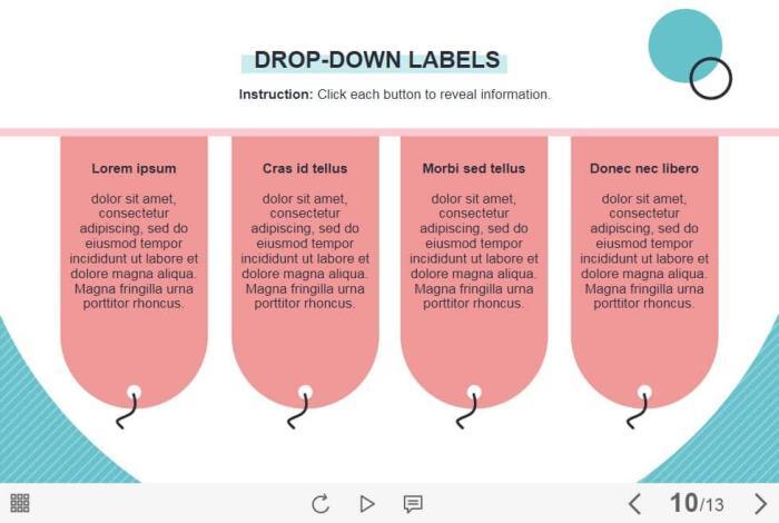 Drop-down Labels — Download Trivantis Lectora Template