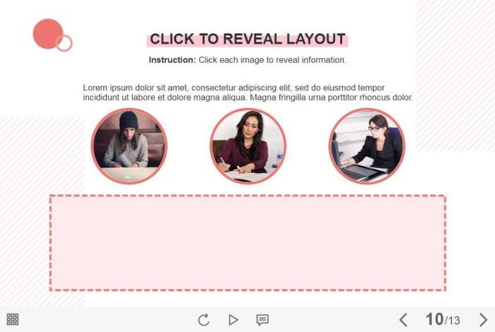 Clickable Round Pictures — Download Trivantis Lectora Template