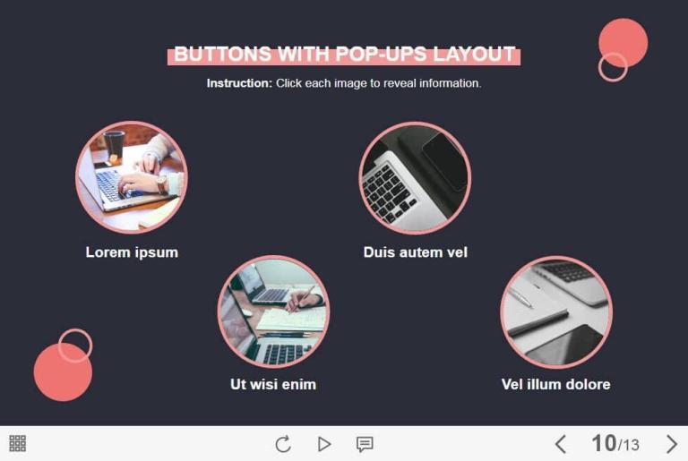 Drop-down Labels — Download Trivantis Lectora Template