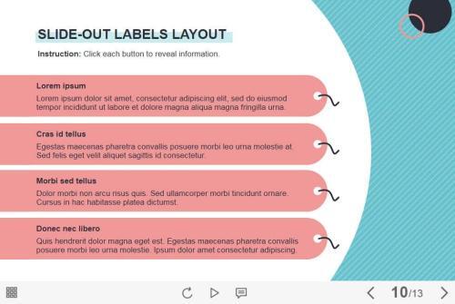 Slide-out Labels — Download Trivantis Lectora Template
