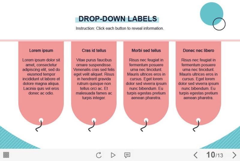 Drop-down Labels — Download Adobe Captivate Template