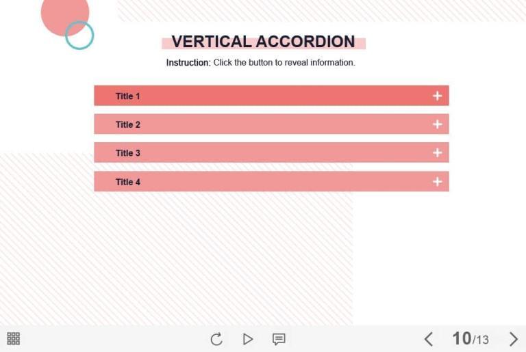 Vertical Accordion — Download Adobe Captivate Template