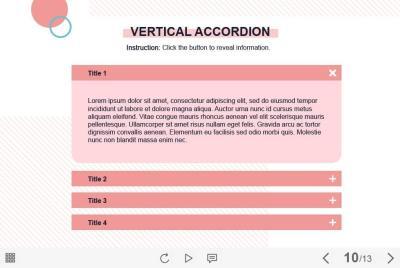 Vertical Accordion — Download Adobe Captivate Template