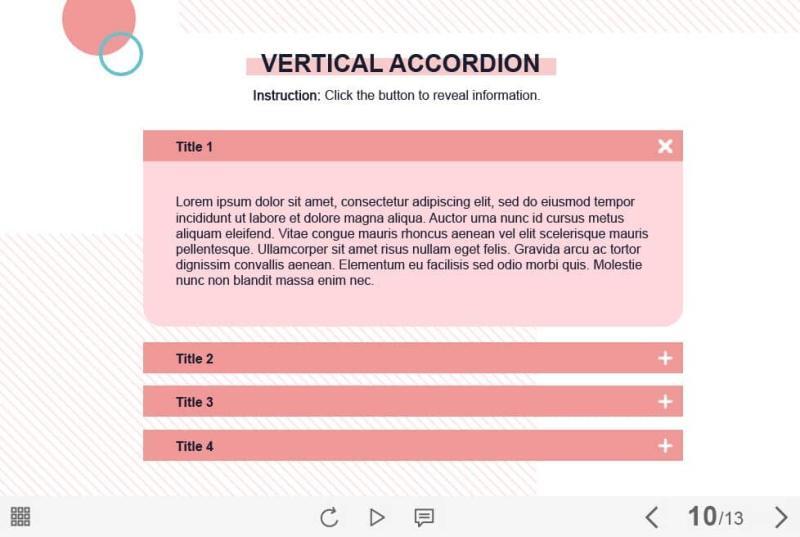 Vertical Accordion — Download Adobe Captivate Template