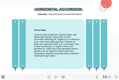 Horizontal Accordion — Download Adobe Captivate Template