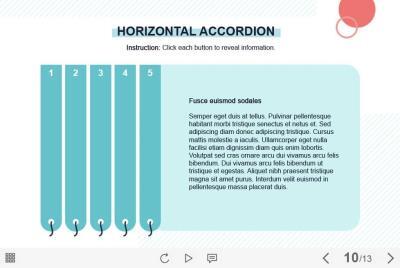Horizontal Accordion — Download Adobe Captivate Template