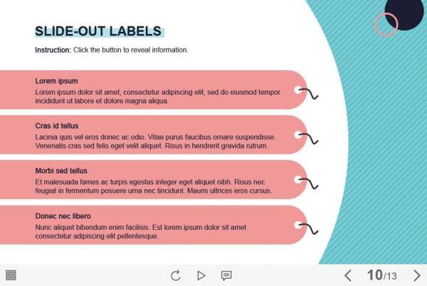 Slide-out Labels — Download Adobe Captivate Template