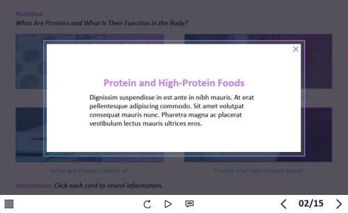 Proteins Cards — Download Adobe Captivate Template
