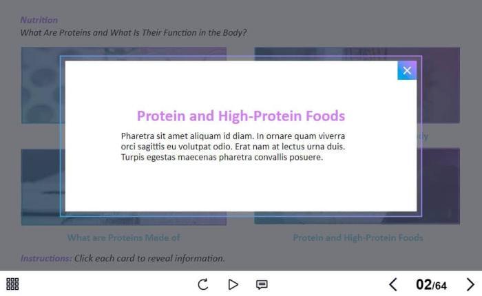 Proteins Cards — Download Trivantis Lectora Template