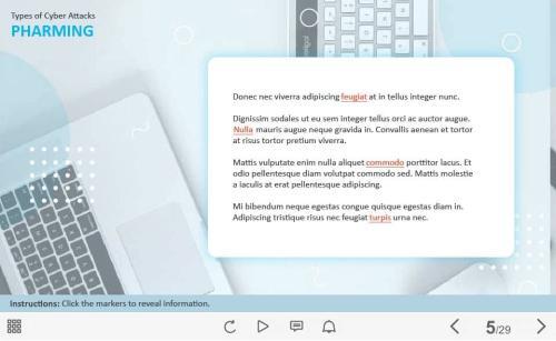Pharming Text Markers — Download Adobe Captivate Template