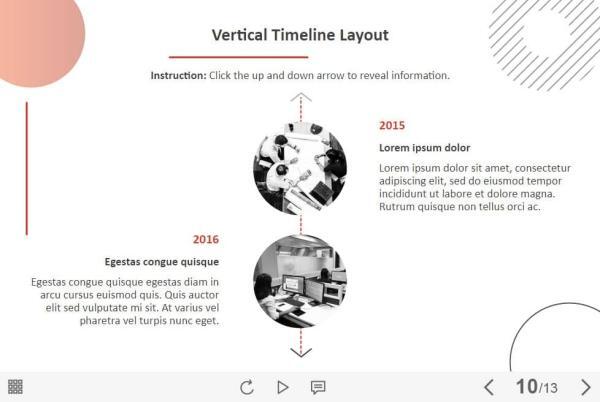 Vertical Timeline — Download Trivantis Lectora Template