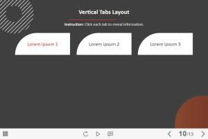 Three Clickable Buttons — Download Trivantis Lectora Template