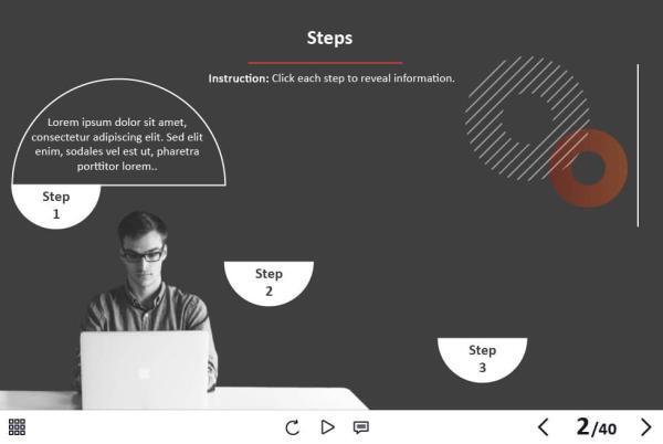 Three Steps — Download Adobe Captivate Template