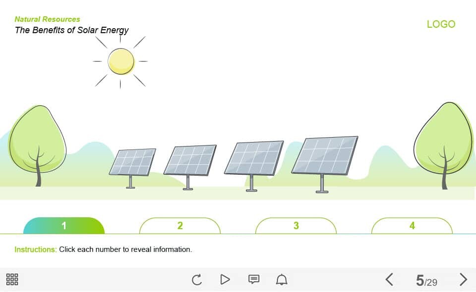 Solar Energy Tabs — Download Adobe Captivate Template