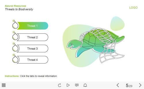 Four Vertical Tabs — Download Trivantis Lectora Template