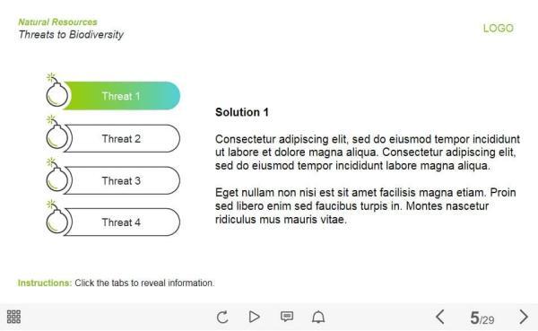 Four Vertical Tabs — Download Trivantis Lectora Template