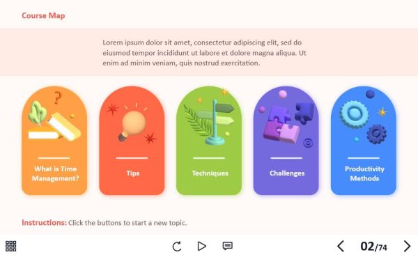 Time Management Course Starter — Adobe Captivate Template