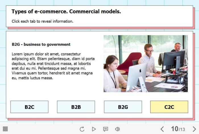 E-commerce Commercial Models — Download Lectora Template